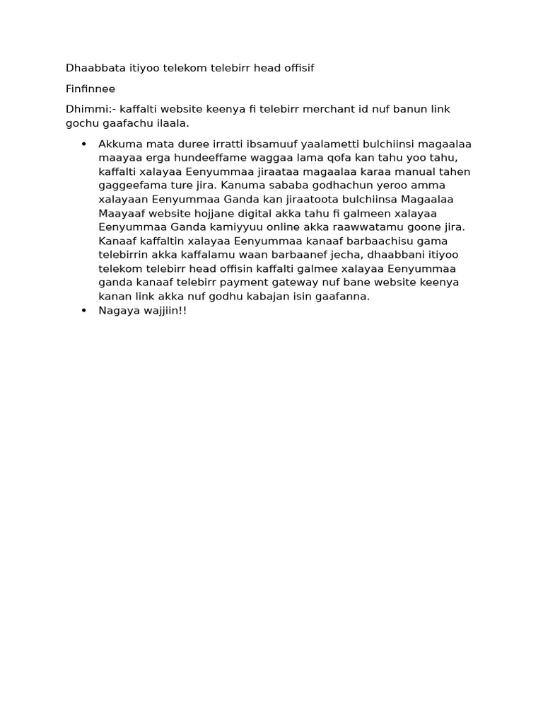 Telebirr | PDF