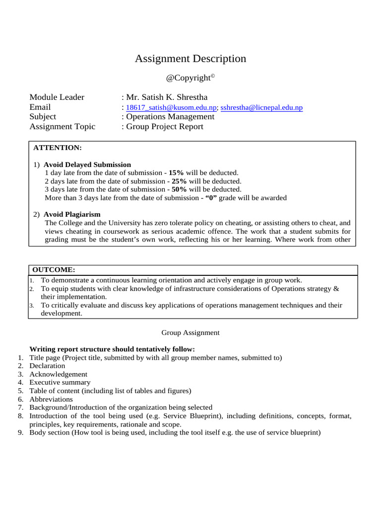 Group Project Report Assignment Description - Docx - Lumin - Lumin PDF ...
