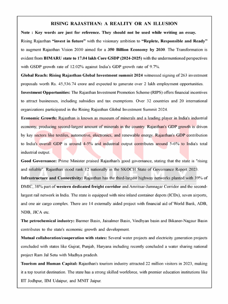 Rising Rajasthan 1 | PDF