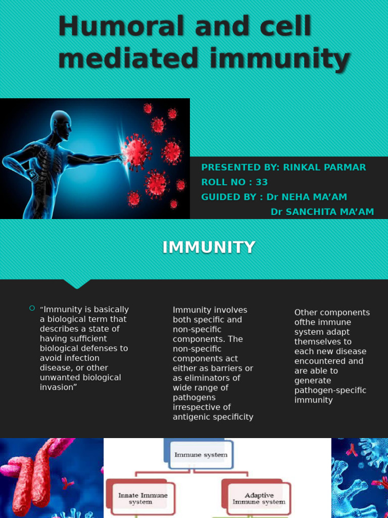 Cell Mediated and Humoral Immunity - 102547 | PDF