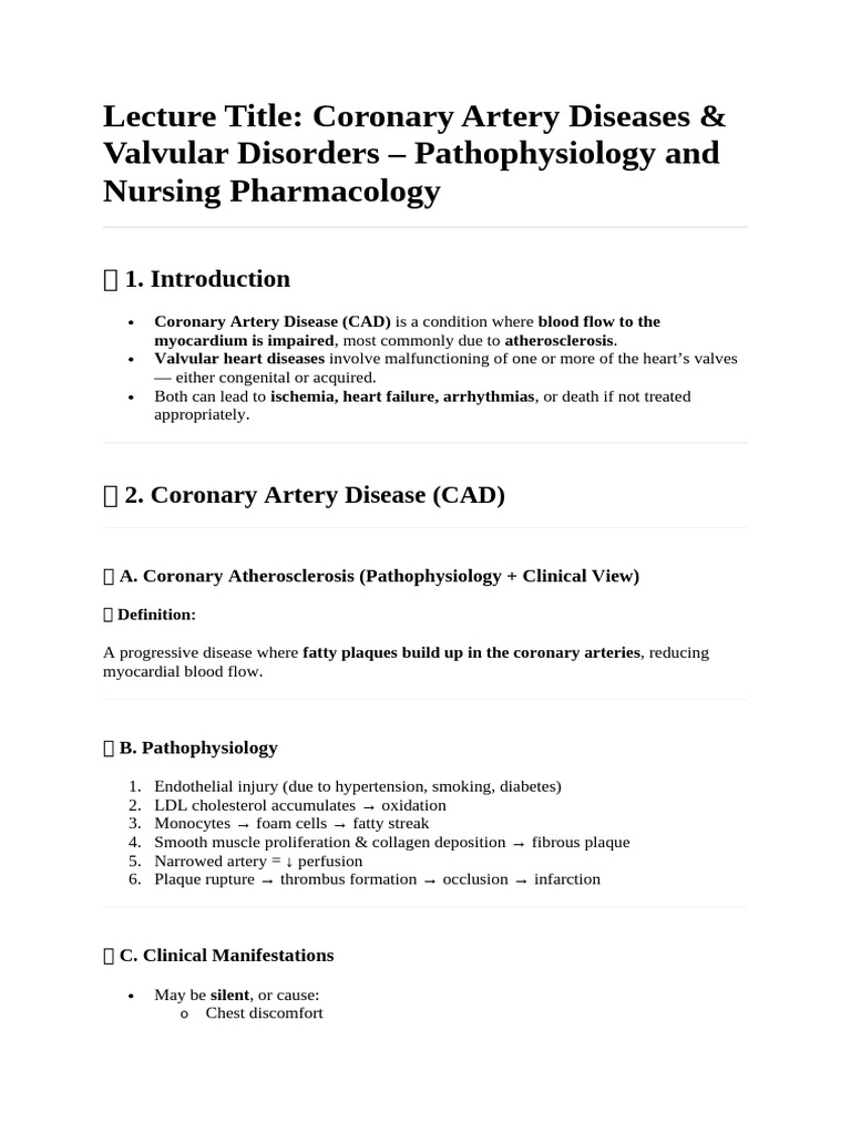 Cardiovascular System 3rd Sem | PDF | Myocardial Infarction ...