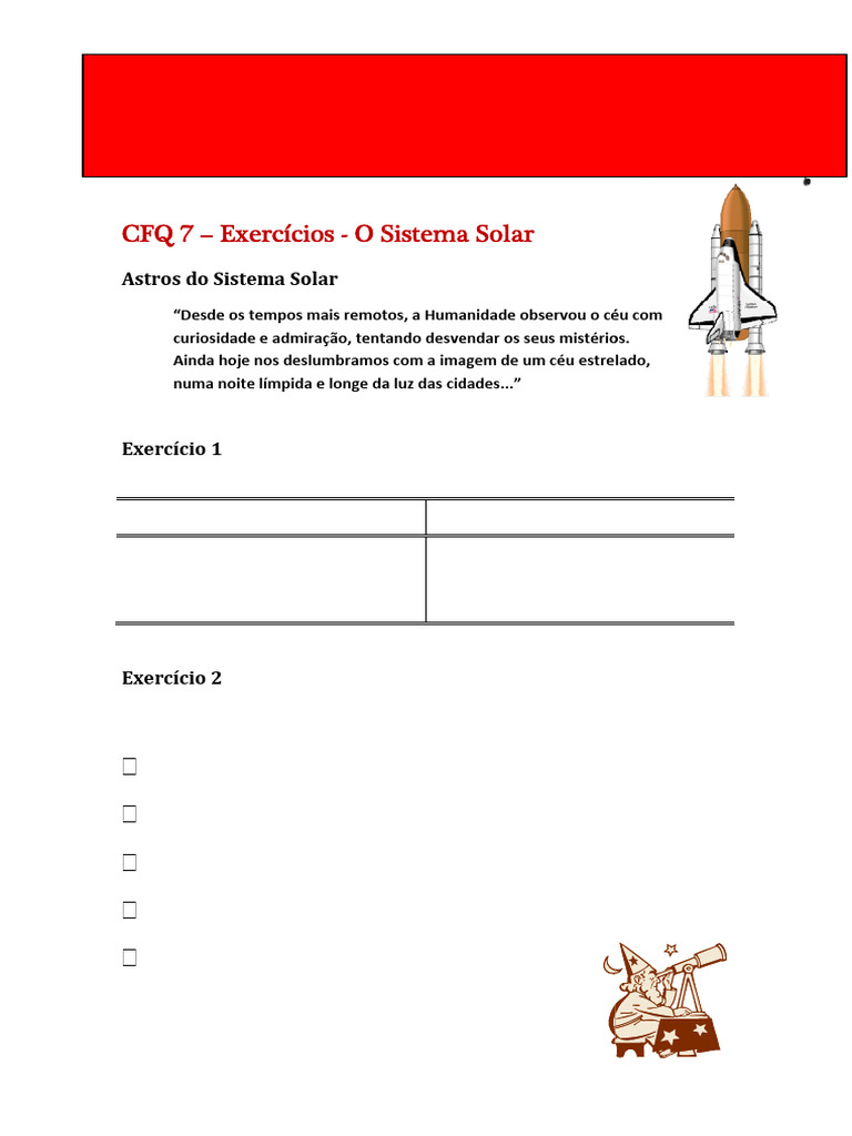 Ficha Informativa Resumo Geografia 7 Ano Categorias Dos Planetas | PDF ...