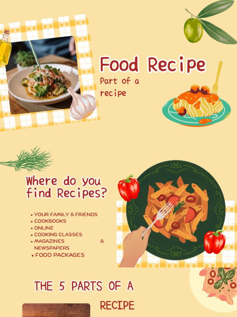 5 Essential Parts of a Recipe | PDF