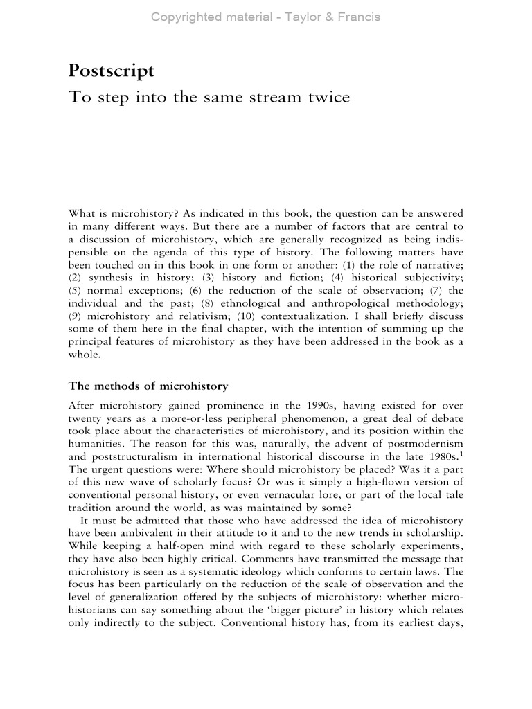 What Is Microhistory Theory and Practice | PDF | Narrative | Historian