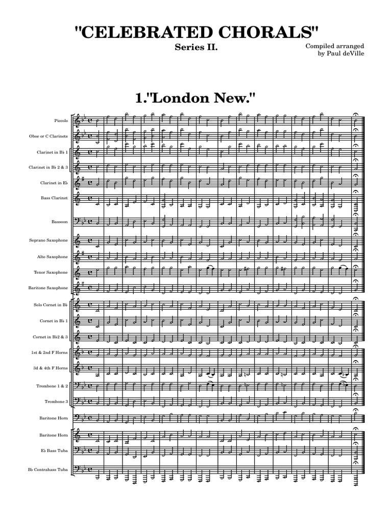 Celebrated Chorals Score & Changed Parts | PDF