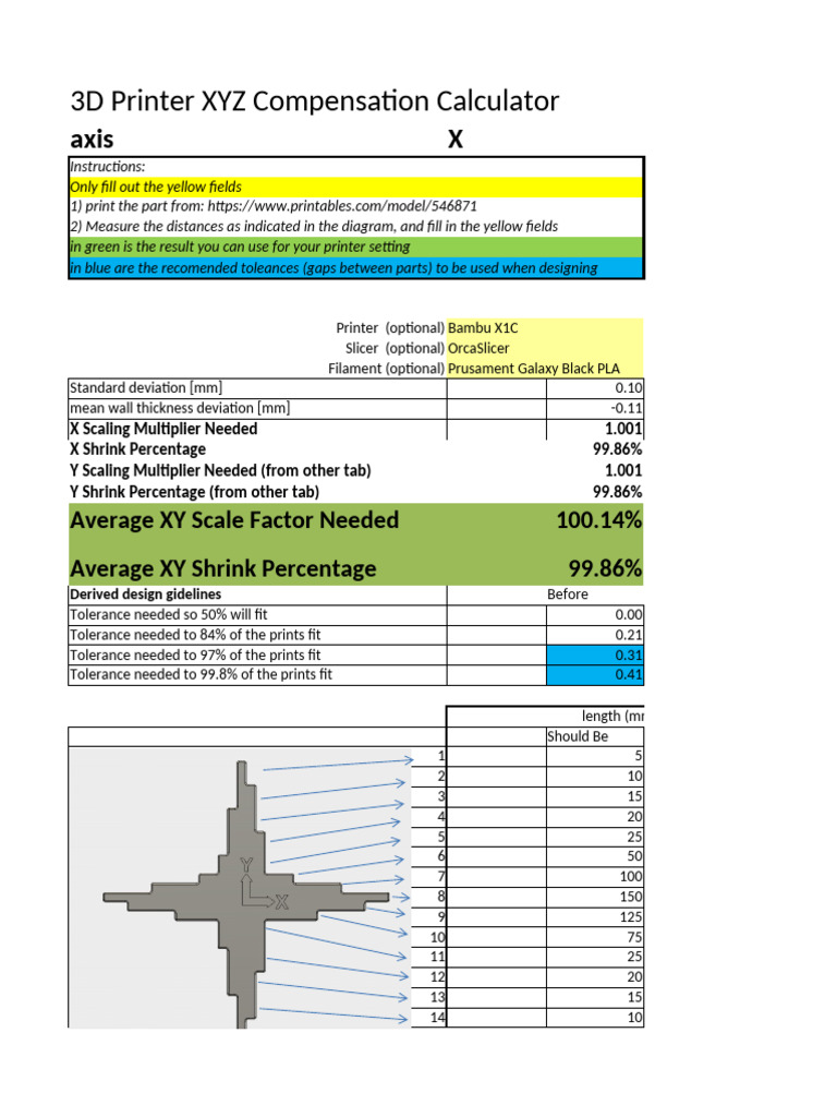 Calibration Cross XYZWorksheet | PDF | Engineering Tolerance