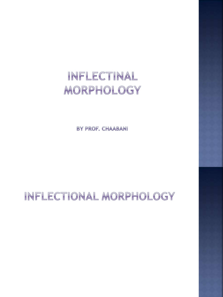 Inflectional Morphology 2024 | PDF | Grammatical Gender | Grammatical Conjugation