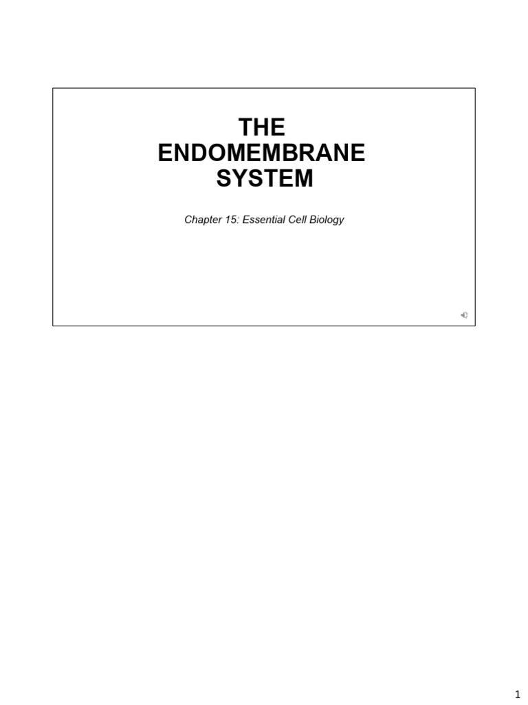 BIO211 - Lec15 - The Endomembrane System Notes | PDF | Endoplasmic ...