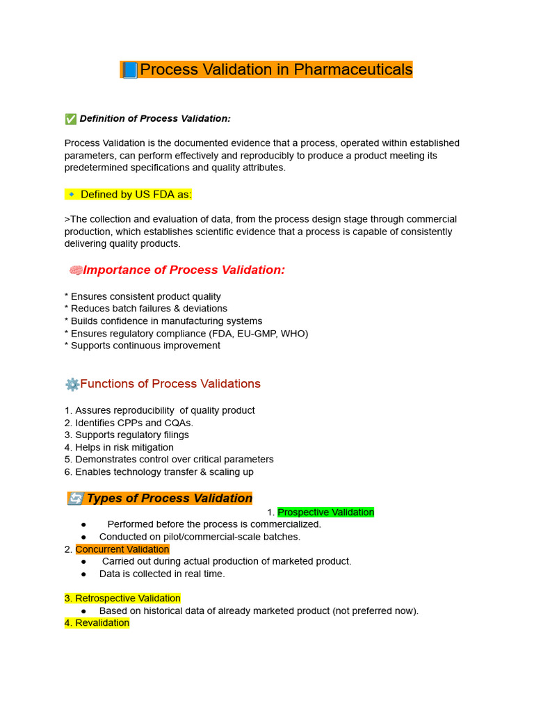 Process Validation in Pharmaceuticals | PDF | Verification And ...