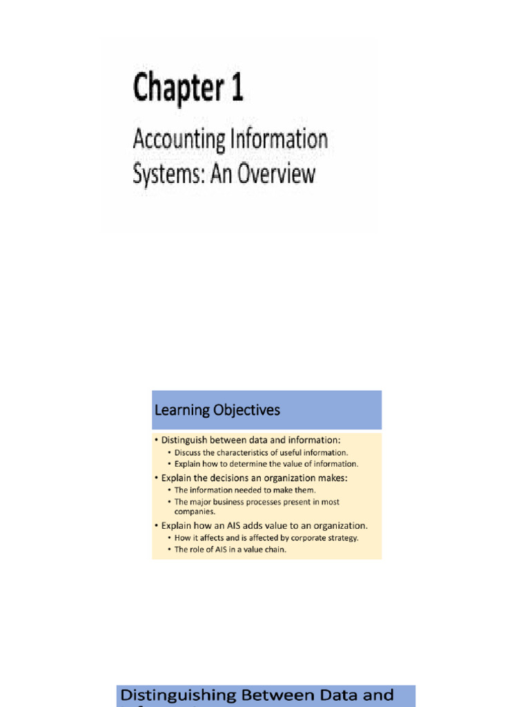 Accounting Information System - Chapter 1 | PDF | Audit | Accounting