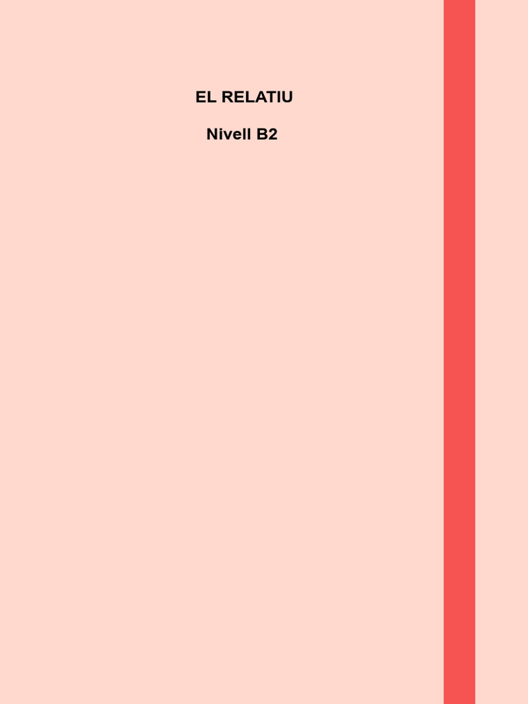 Relatiu Exercises | PDF