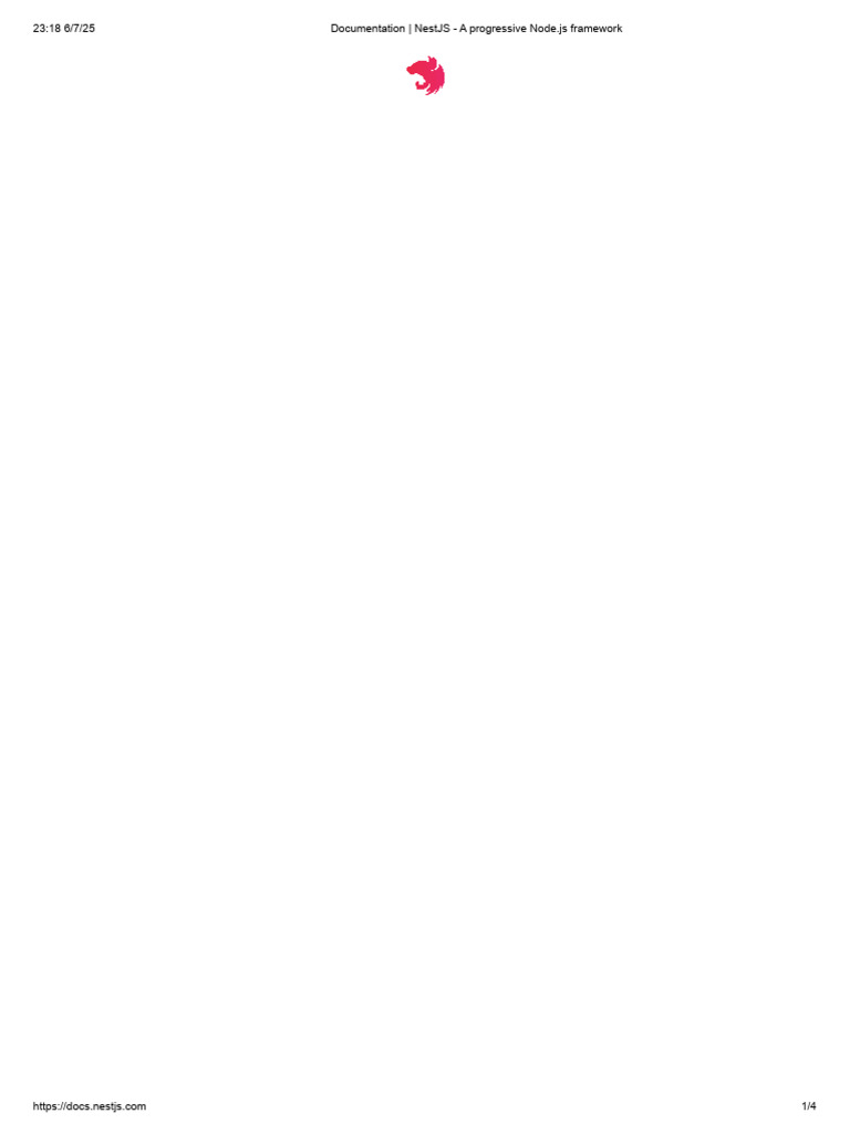 Documentation - NestJS - A Progressive Node - Js Framework | PDF | Java Script | Software ...