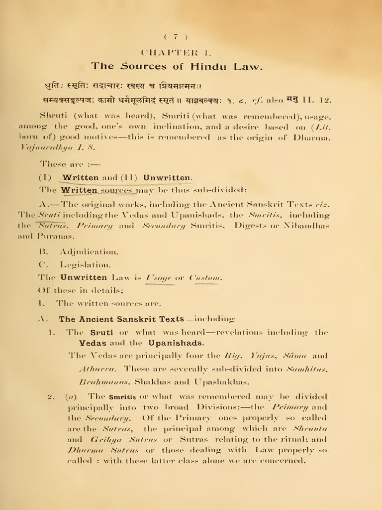 Sources of Hindu Law | PDF | Indian Religions | Sanskrit