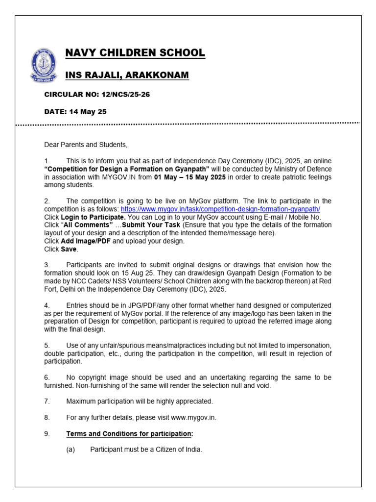 Circular 12 Gyan Path Competition | PDF