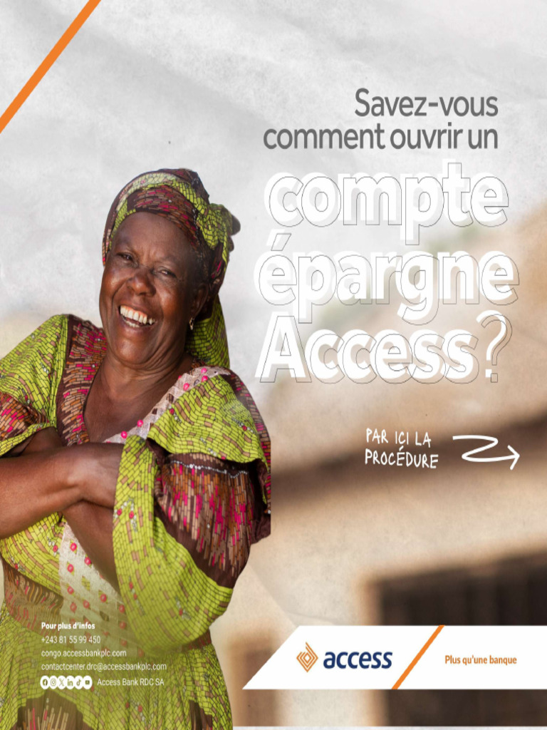 Comment Ouvrir Un Compte Épargne Access Bank RDC | PDF