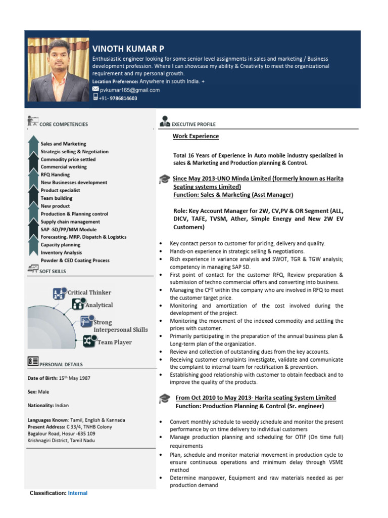 Naukri VinothKumar (17y 0m) | PDF | Marketing | Business