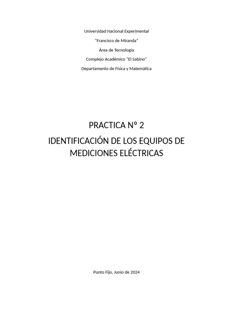 Informe Practica 2 Lab Fisica 2 | PDF | Resistor | Bienes manufacturados