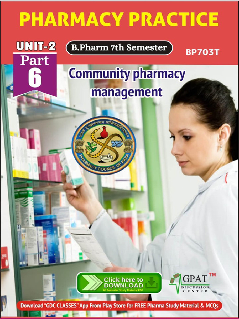 (F) Community Pharmacy Management | PDF
