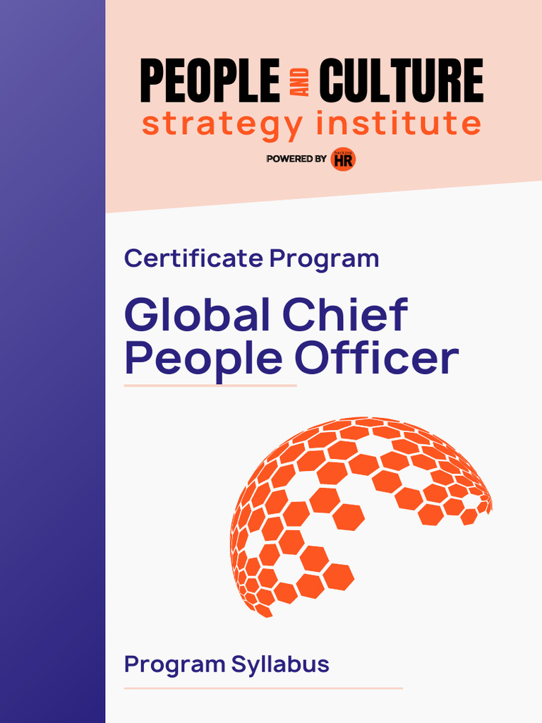 Global Chief People Officer Certificate Program | PDF | Strategic ...