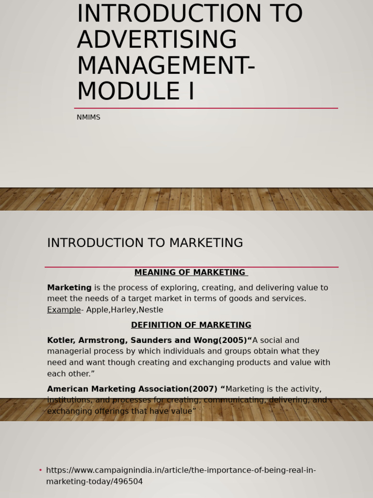 Introduction To Advertising | PDF | Marketing | Advertising