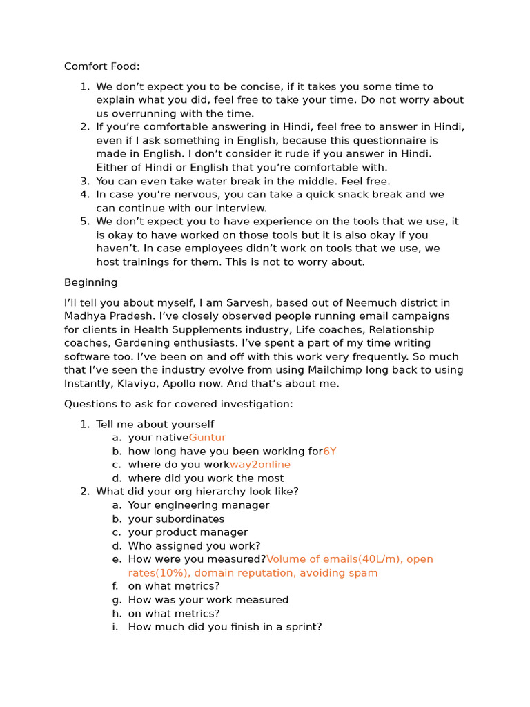 Covered Investigation Questionaire - Ramesh Dasari | PDF | Questionnaire