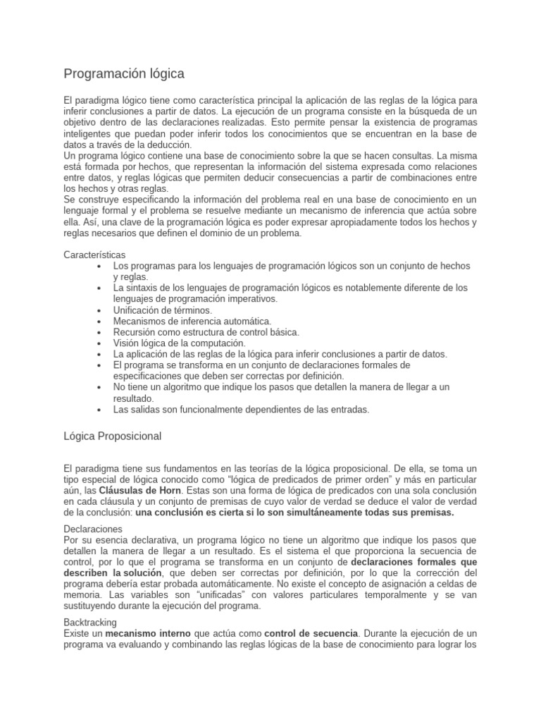 Paradigmas Logico y Otros | PDF | Ingeniería Informática | Ciencias de ...