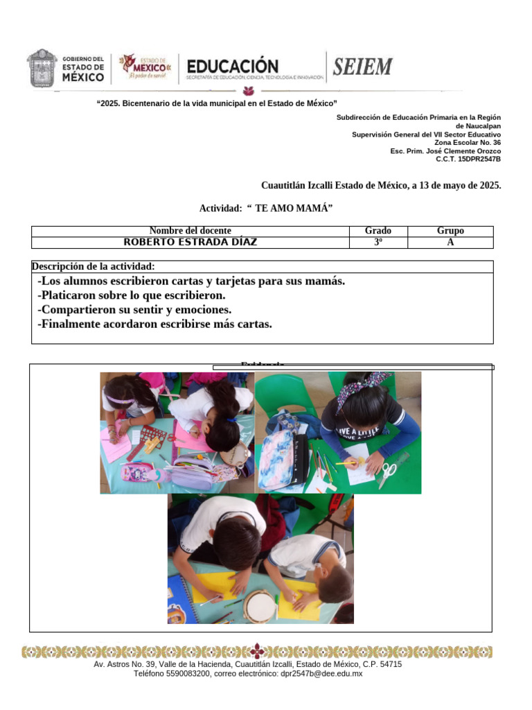 3°a Jco Reporte de Lectura Mayo | PDF