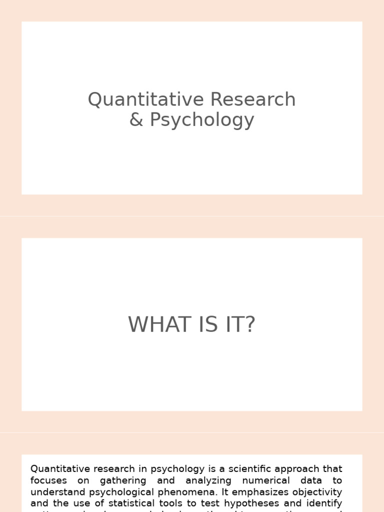 Quantitative Research & Psychology | PDF | Psychology | Quantitative ...