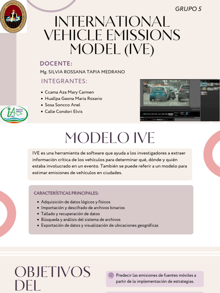 International Vehicle Emissions Model (Ive) : Docente | PDF ...