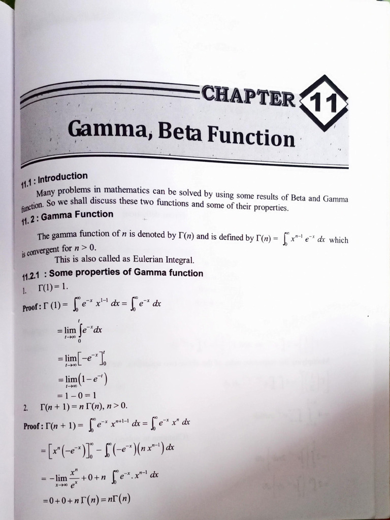 Gamma, Beta Function | PDF
