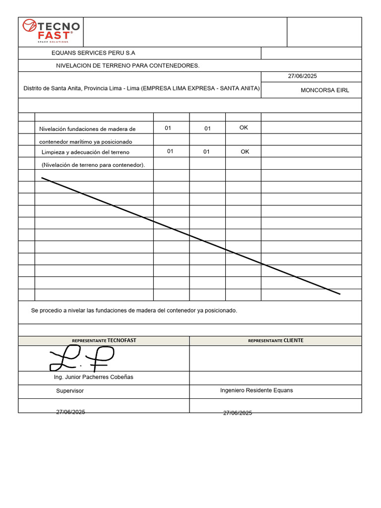 Conformidad de Trabajo Equans | PDF