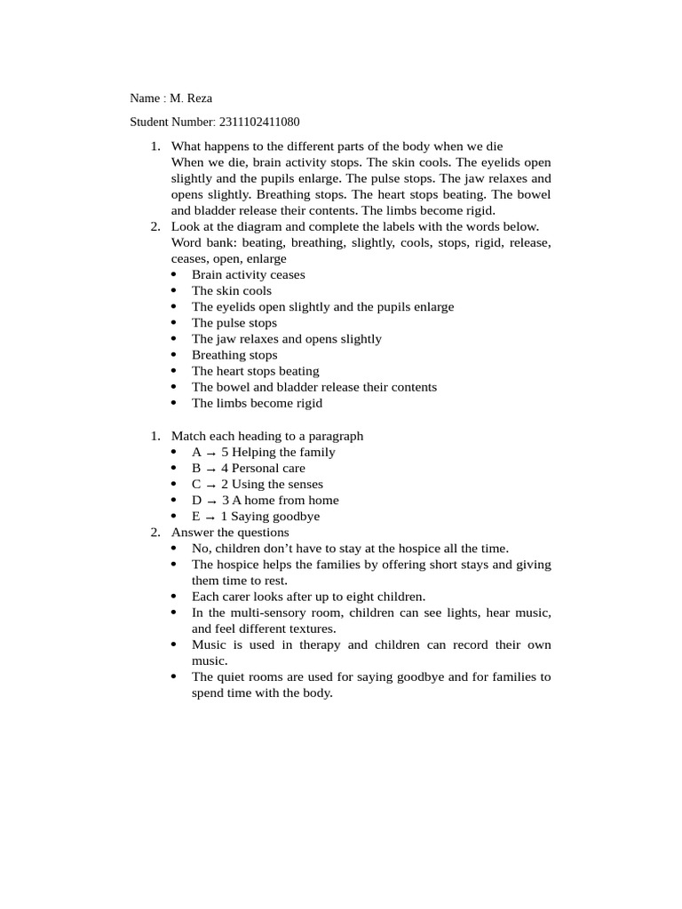 P 010-Activity Death and Dying M. Reza | PDF