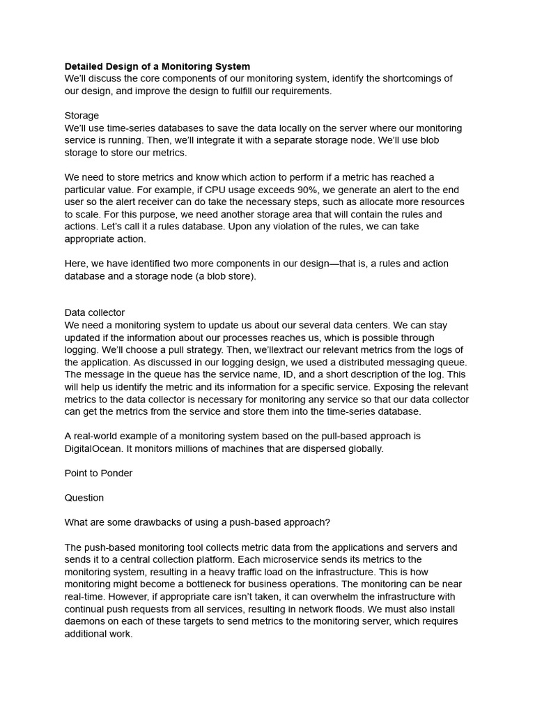 Detailed Montoring System | PDF | Databases | Computer Data Storage