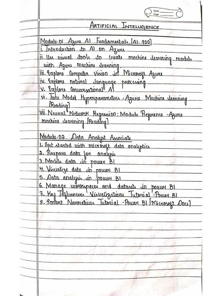 Artifical Intelligence Notes | PDF