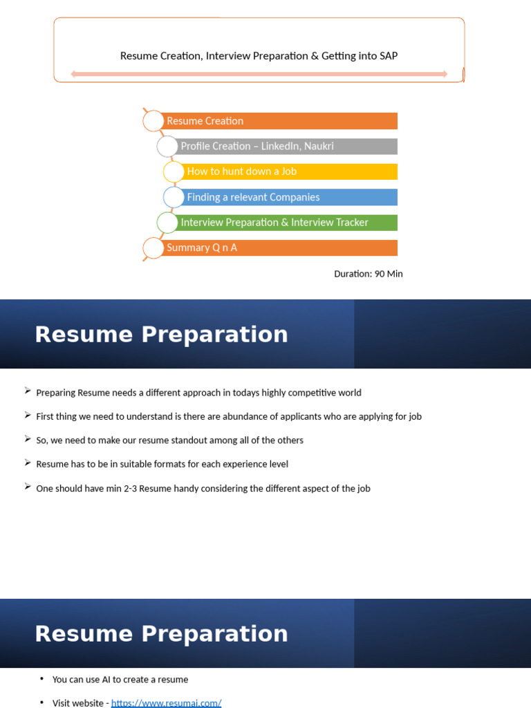 SAP Career: Resume & Interview Guide | PDF | Résumé | Linked In