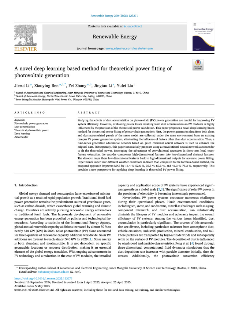 A Novel Deep Learning-Based Method For Theoretical Power Fitting of | PDF