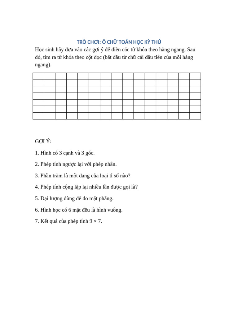 O Chu Toan Hoc Ky Thu | PDF