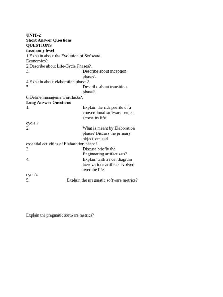 UNIT-2 Imp SPM | PDF
