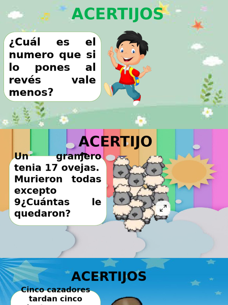 Acertijos Matemáticos para Niños | PDF