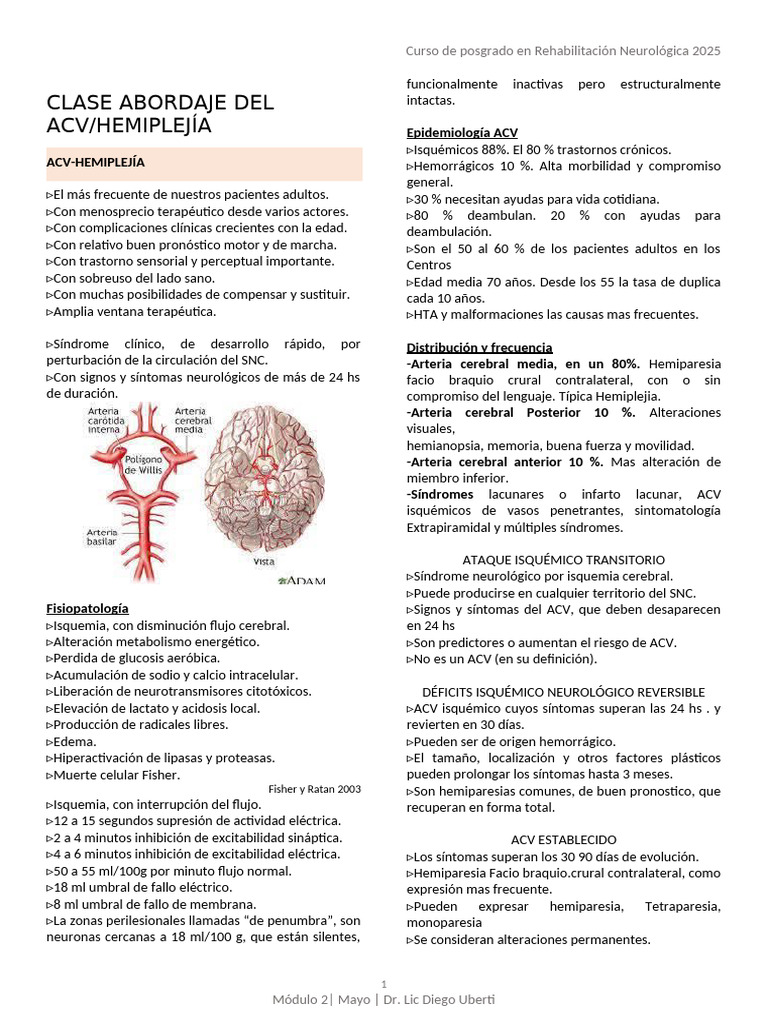 ACV CLASE (Recuperado Automáticamente) | PDF | Carrera | Isquemia