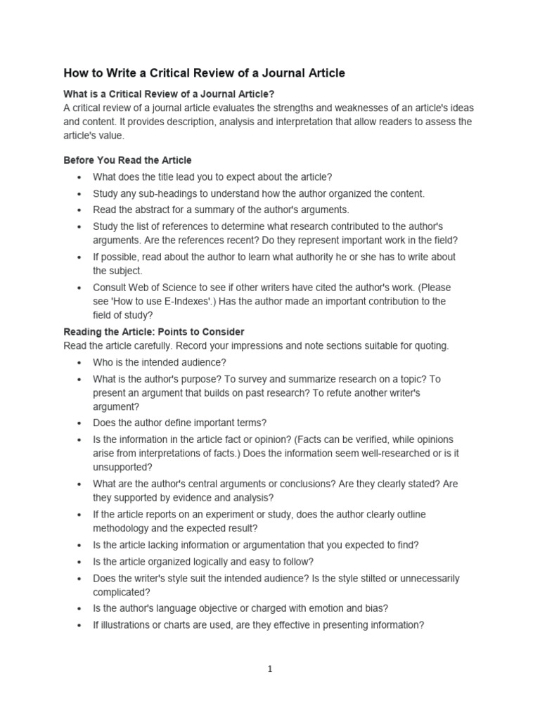 Article Review of Asssssss 2011 | PDF | Argument | Essays