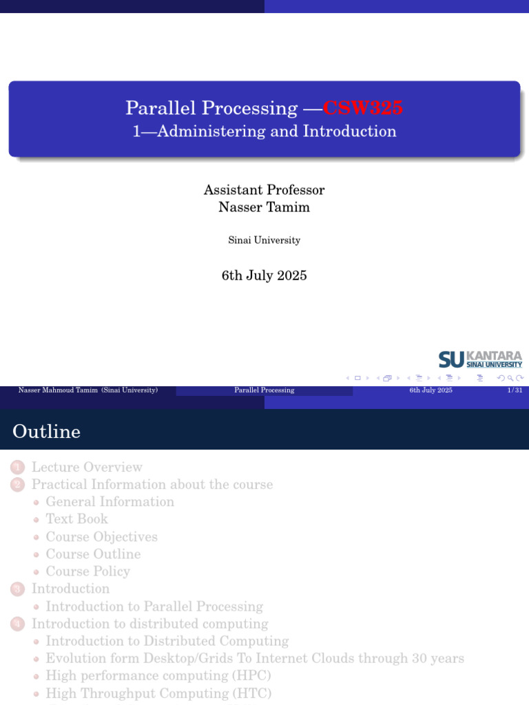 Parallel Processing 1 23 24 Summer | PDF | Supercomputer | Cloud Computing