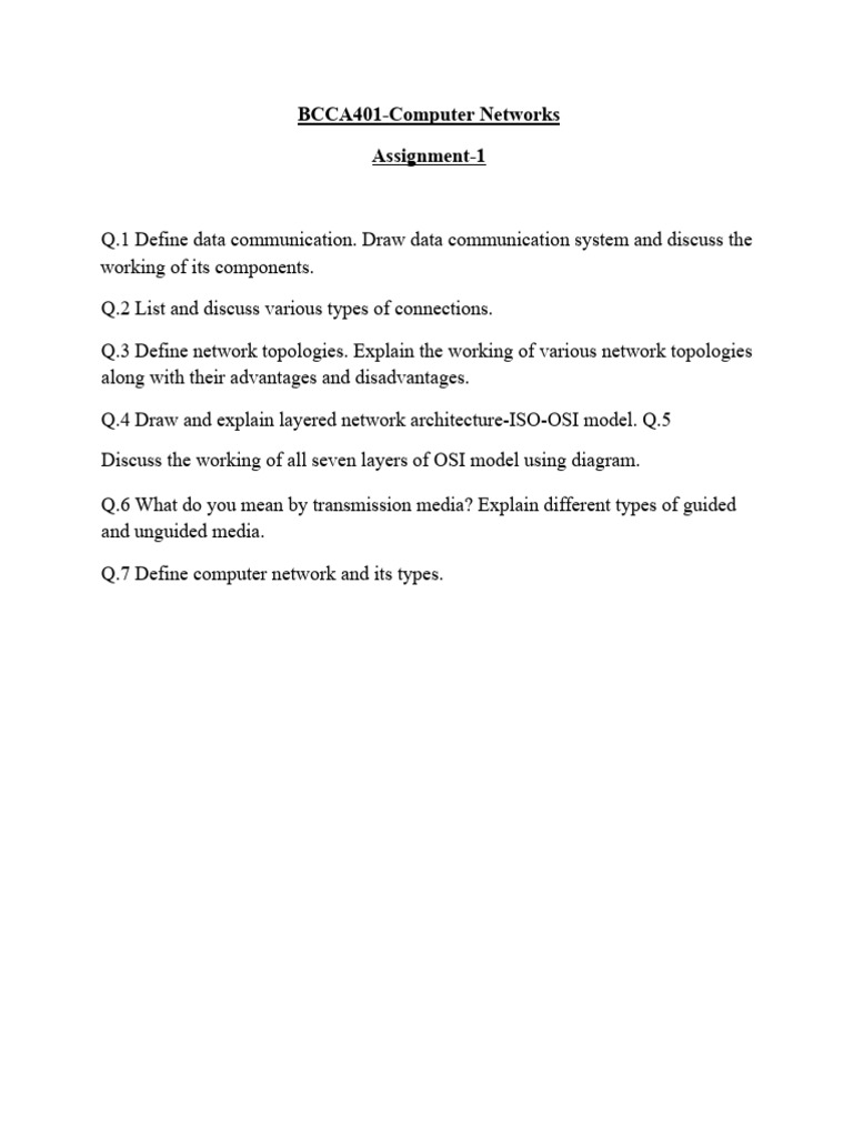 Assignment 1 Unit I | PDF