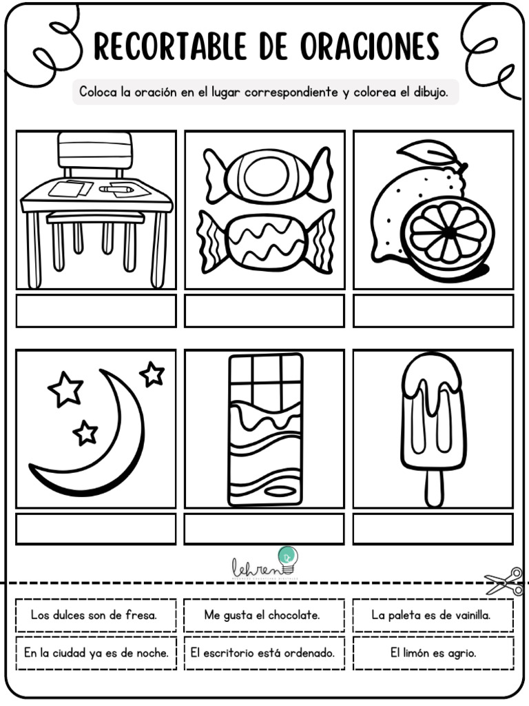 Recortable Oraciones | PDF