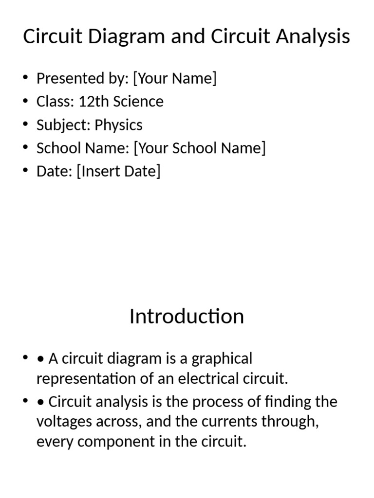 Circuit Diagram and Analysis | PDF