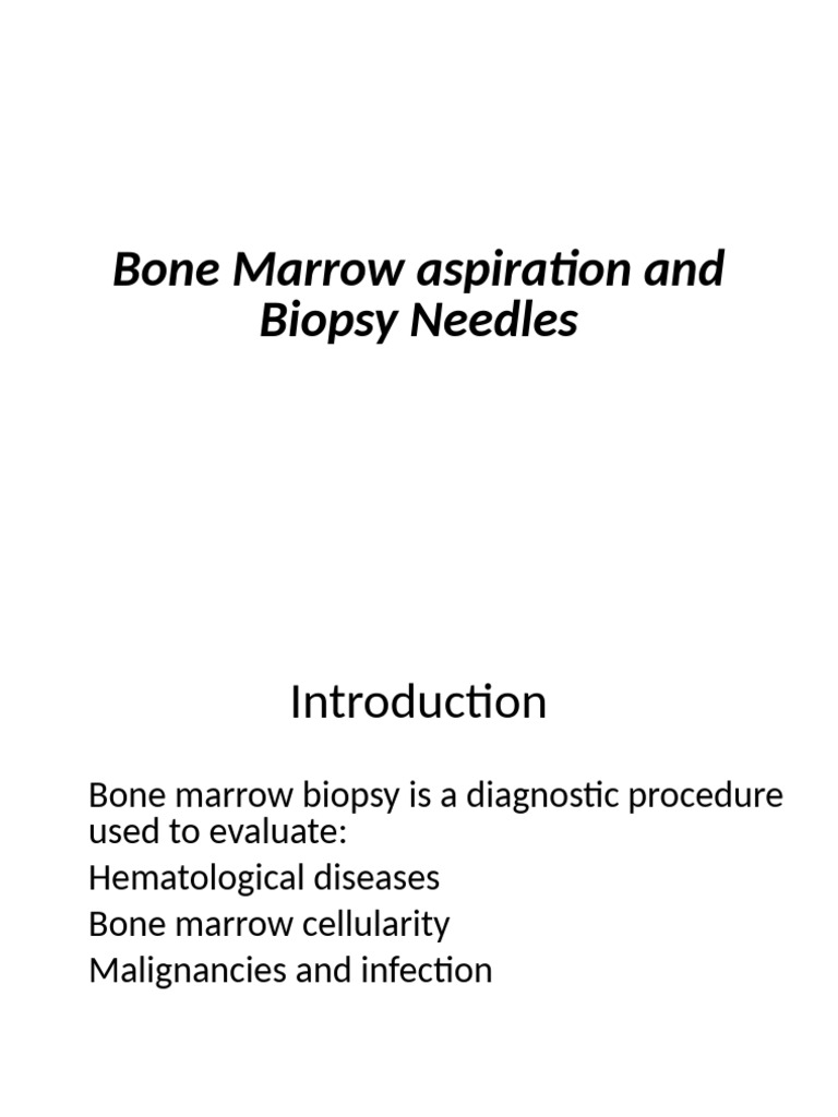 Salah vs Klima Bone Marrow Needles | PDF