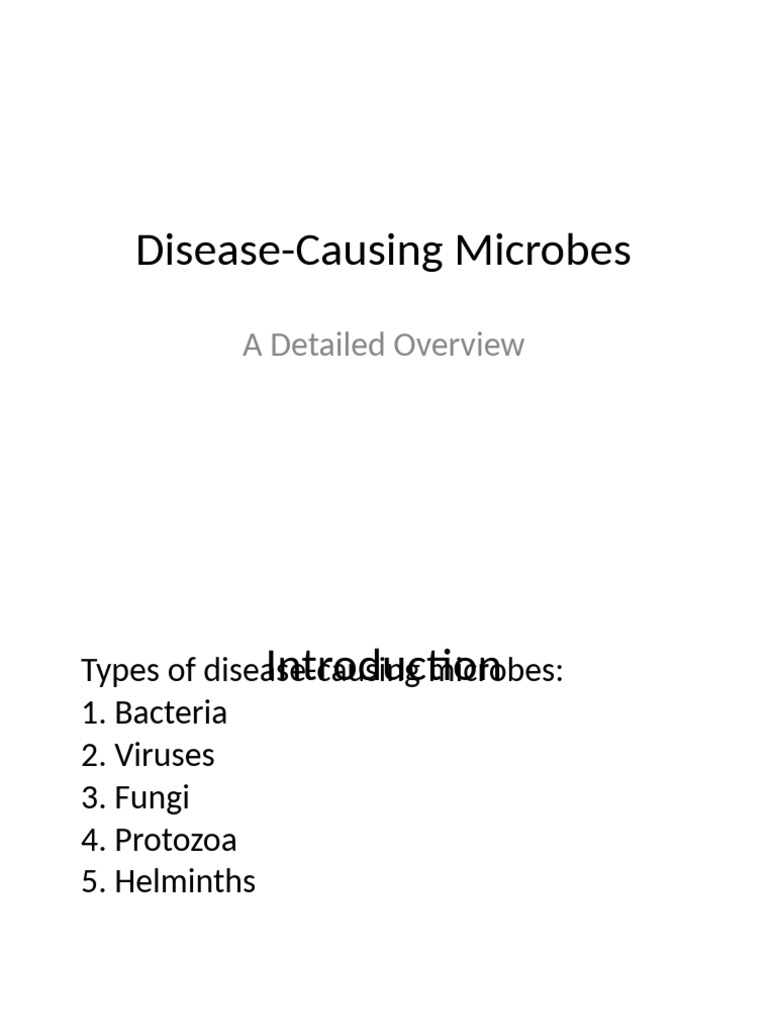 Overview of Disease-Causing Microbes | PDF
