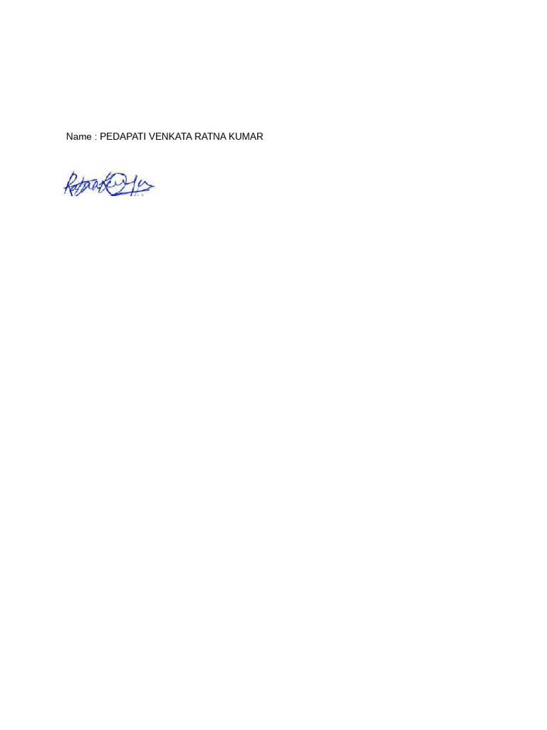 Ratnakumar Sign | PDF