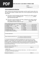 Doctor's Work Restrictions Letter | PDF