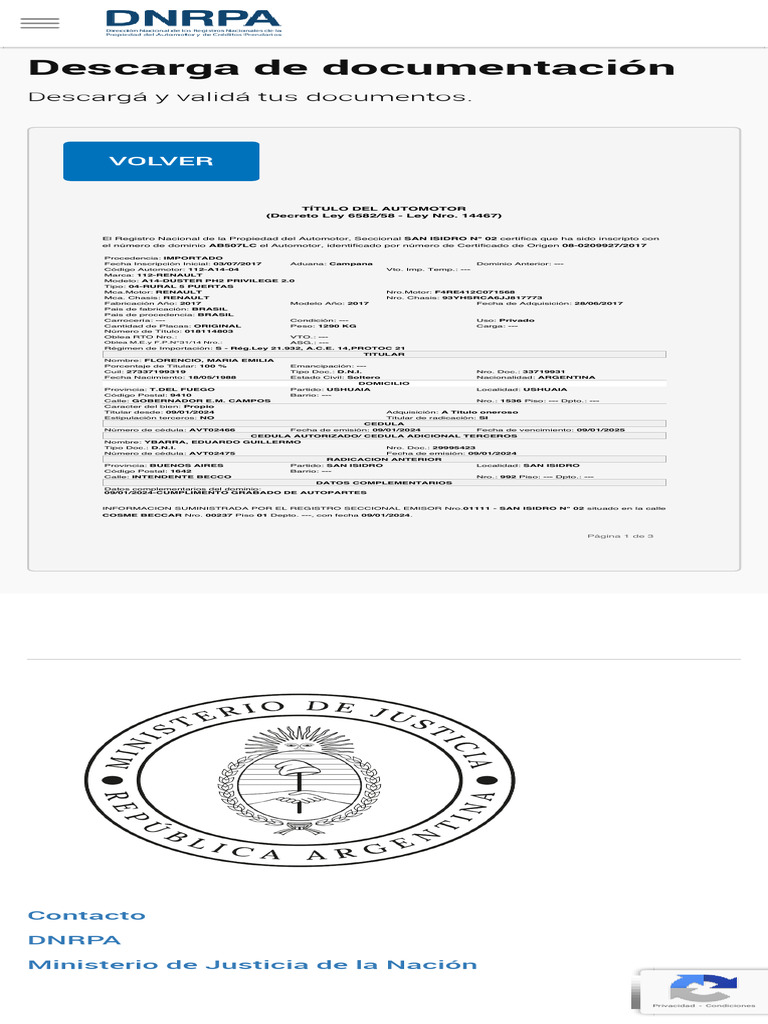 Formulario 08 Automotor, Transferencia Digital, Presupuesto Costos ...